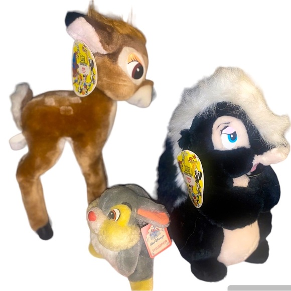 Disney | Toys | Vintage Bambi Flower And Thumper From Disneys Bambi ...